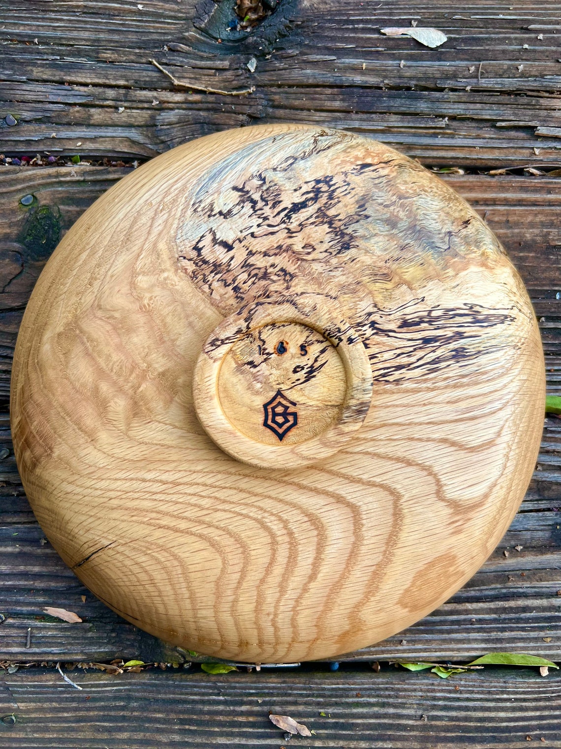No. 165: 12” Spalted Oak Wood Bowl - Etsy