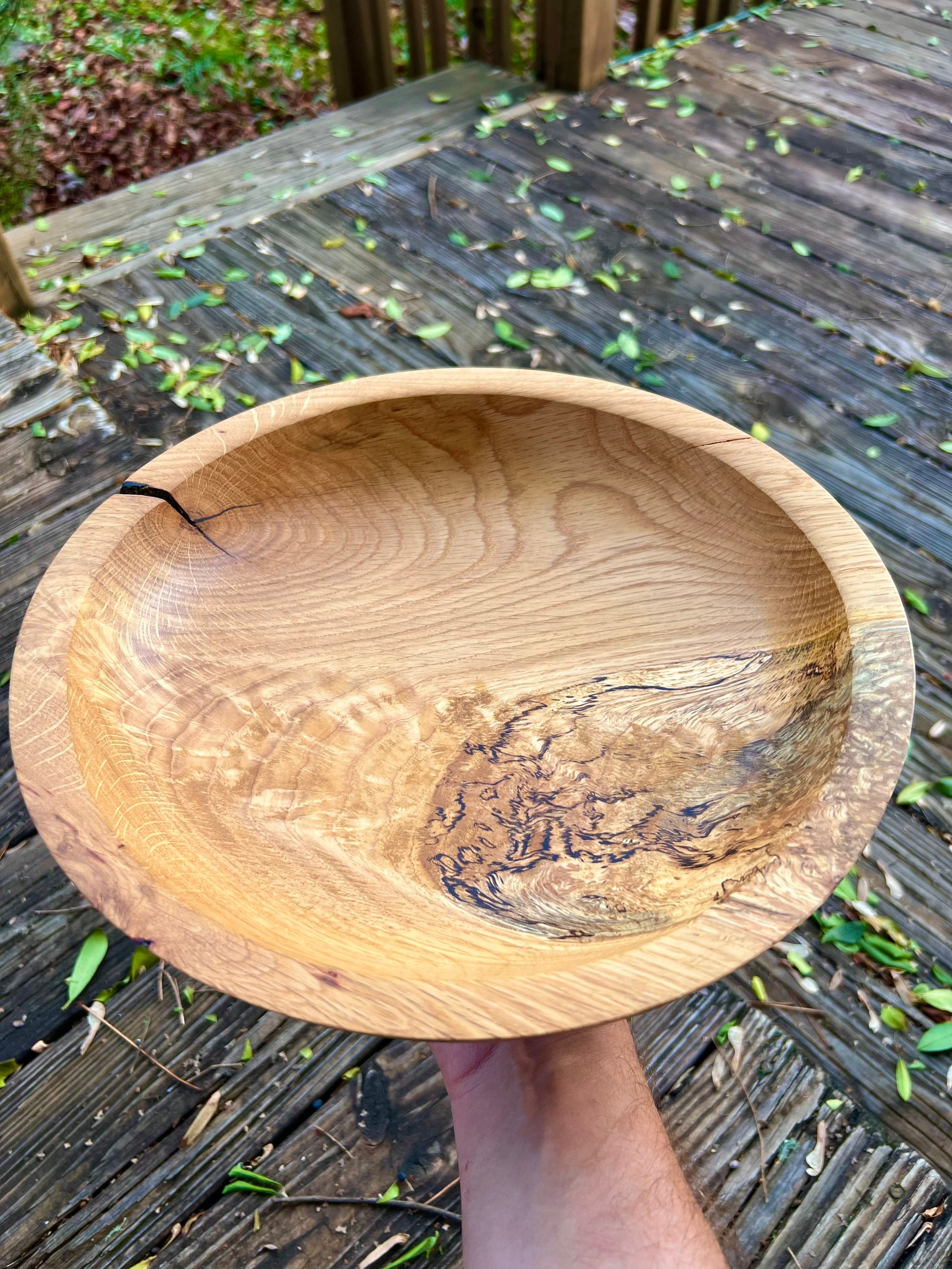 No. 165: 12” Spalted Oak Wood Bowl - Etsy