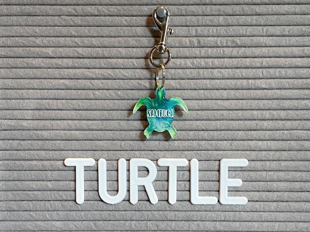 Turtle Shaped Resin Dog Tag - Etsy