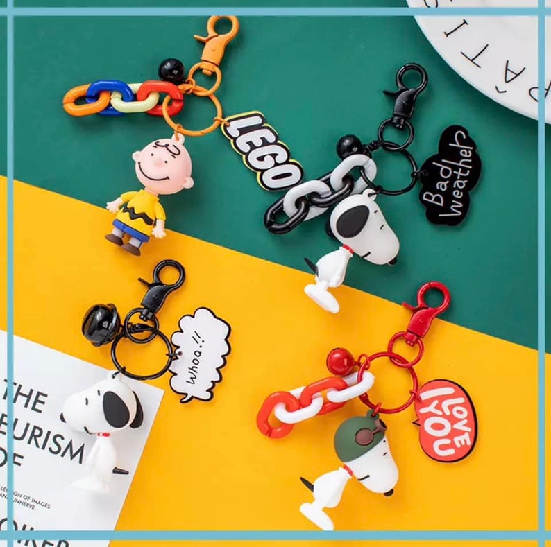 PEANUTS Snoopy Family Cartoon Characters Cute Keychain /key - Etsy