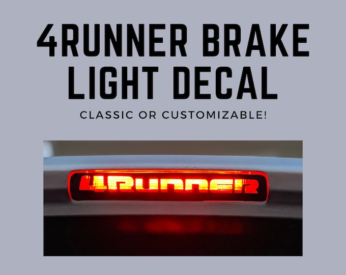 4runner Brake Light Decal // Customizable Third Brake Light Vinyl ...