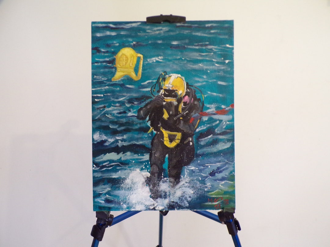Royal Engineers Diver Painting - Etsy