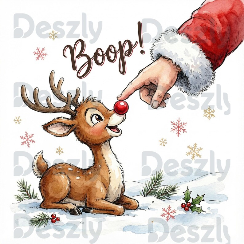 Boop! Rudolph Reindeer Christmas SVG PNG, 90's Cartoon Holiday Movie ...