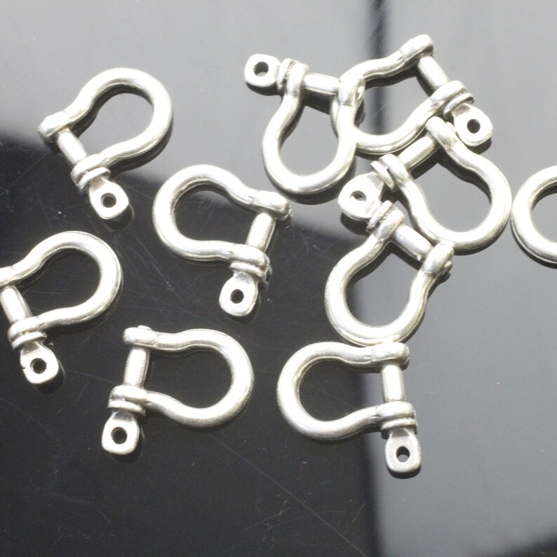 10 Antique Silver Bracelet Connectors: Paracord Clasp, Jewelry Making ...