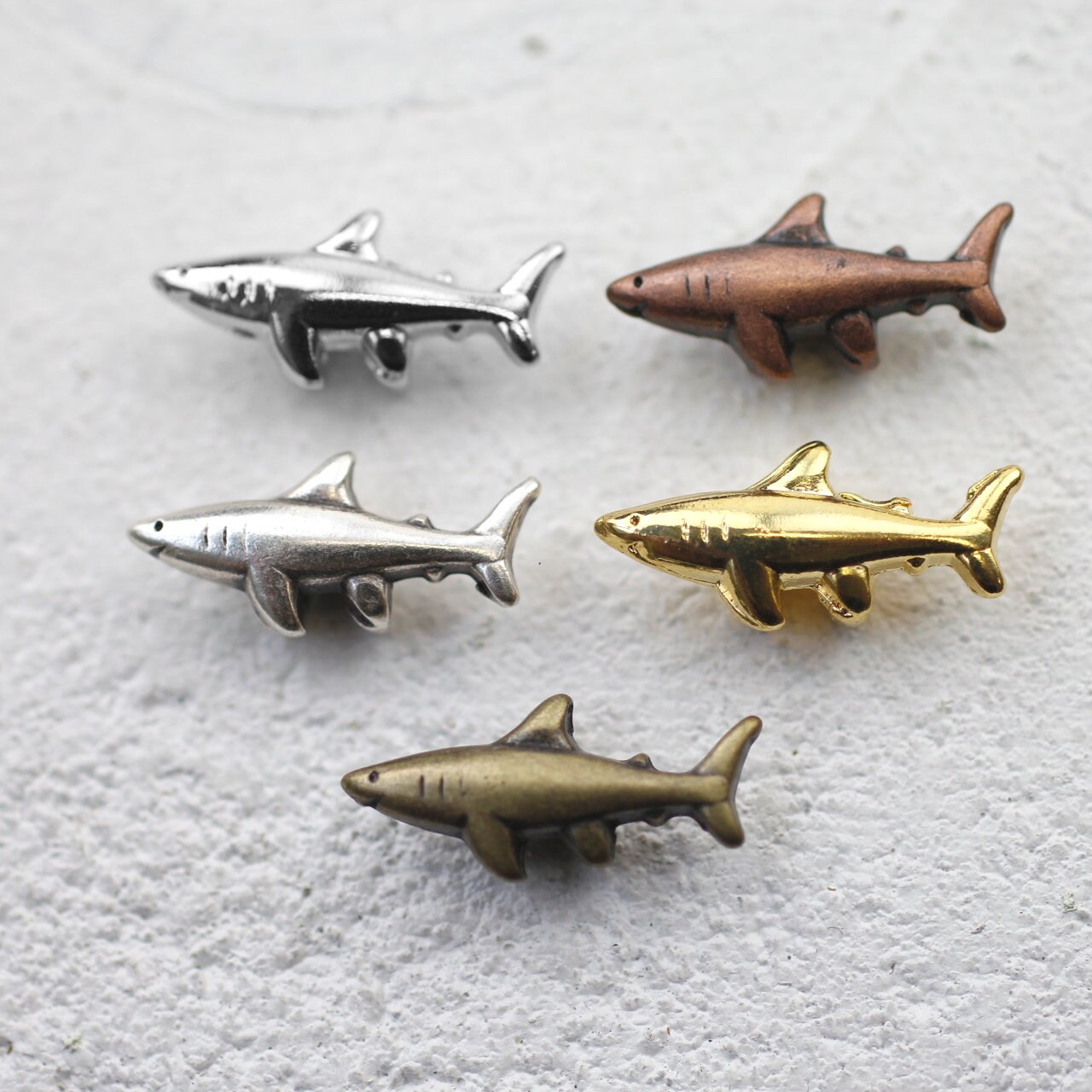 10 Shark Beads Tiny Shark Slider Beads for Bracelet DIY | Etsy