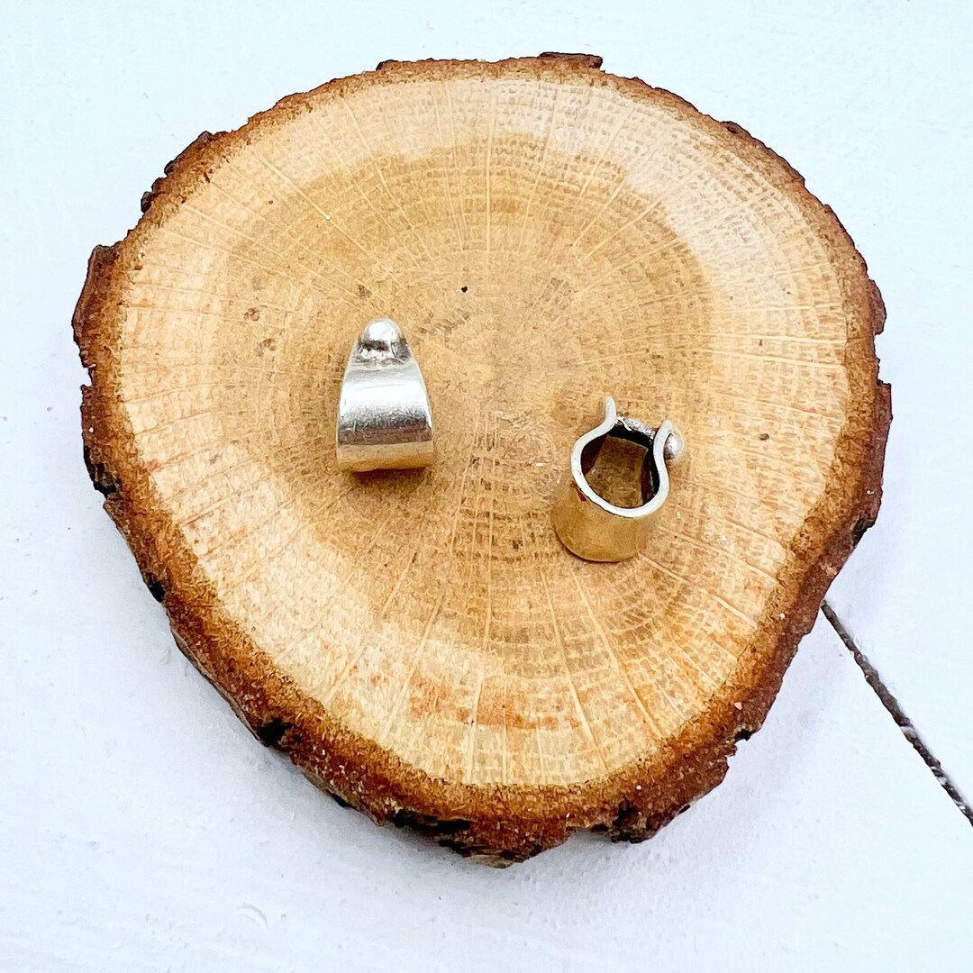 10 Pcs Antique Silver Pendant Bail, Silver Jewelry Bails, Large Simple ...