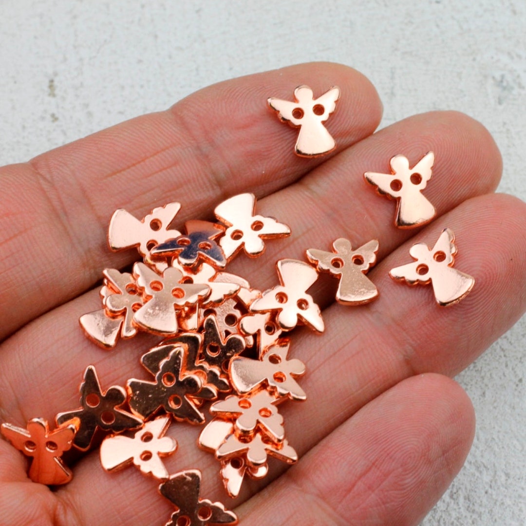 30 Angel Connector Rose Gold Plated Guardian Angel Connector for ...