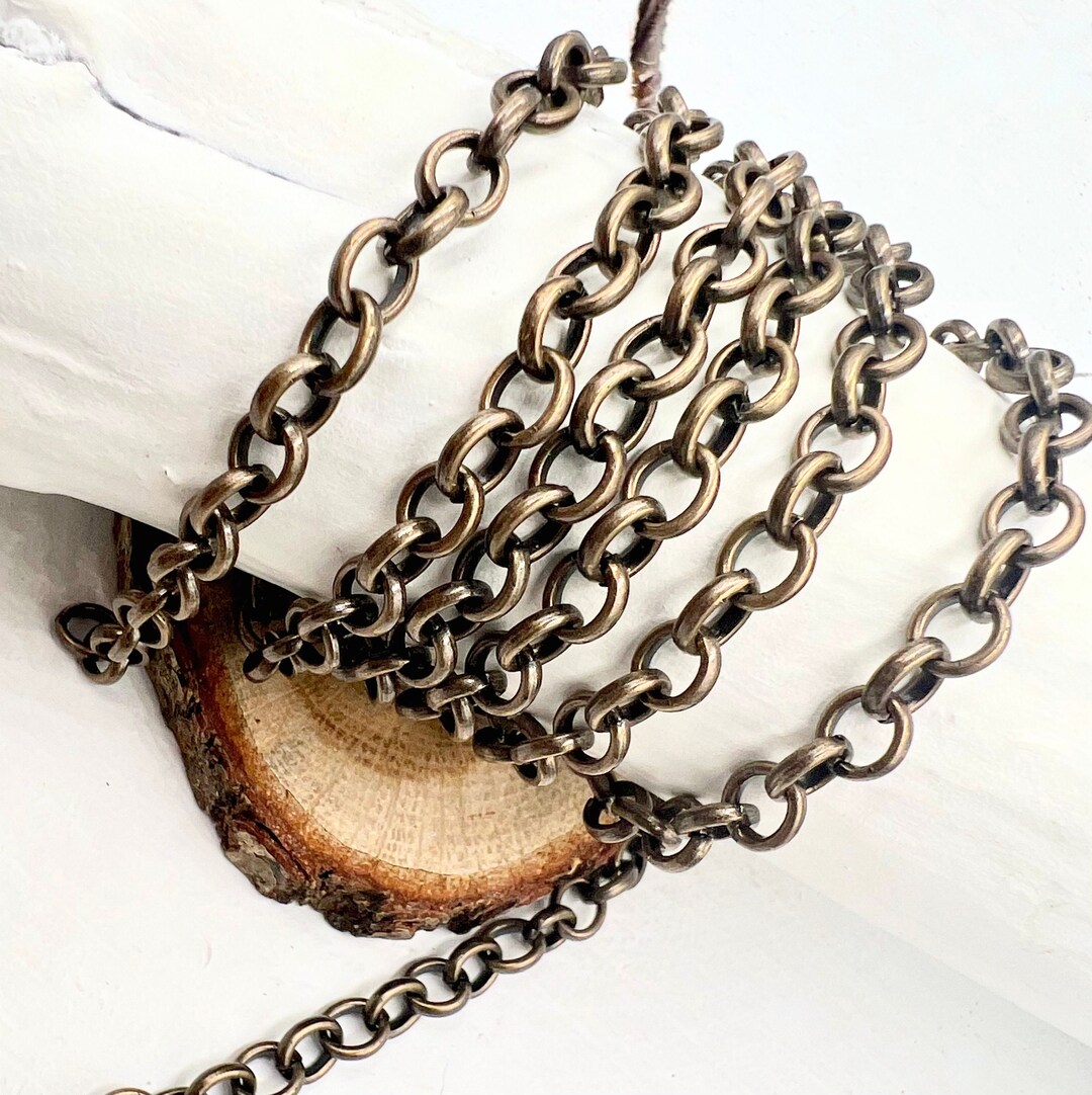 Antique Bronze Round Chain: DIY Jewelry Making Supplies (1 Meter) - Etsy