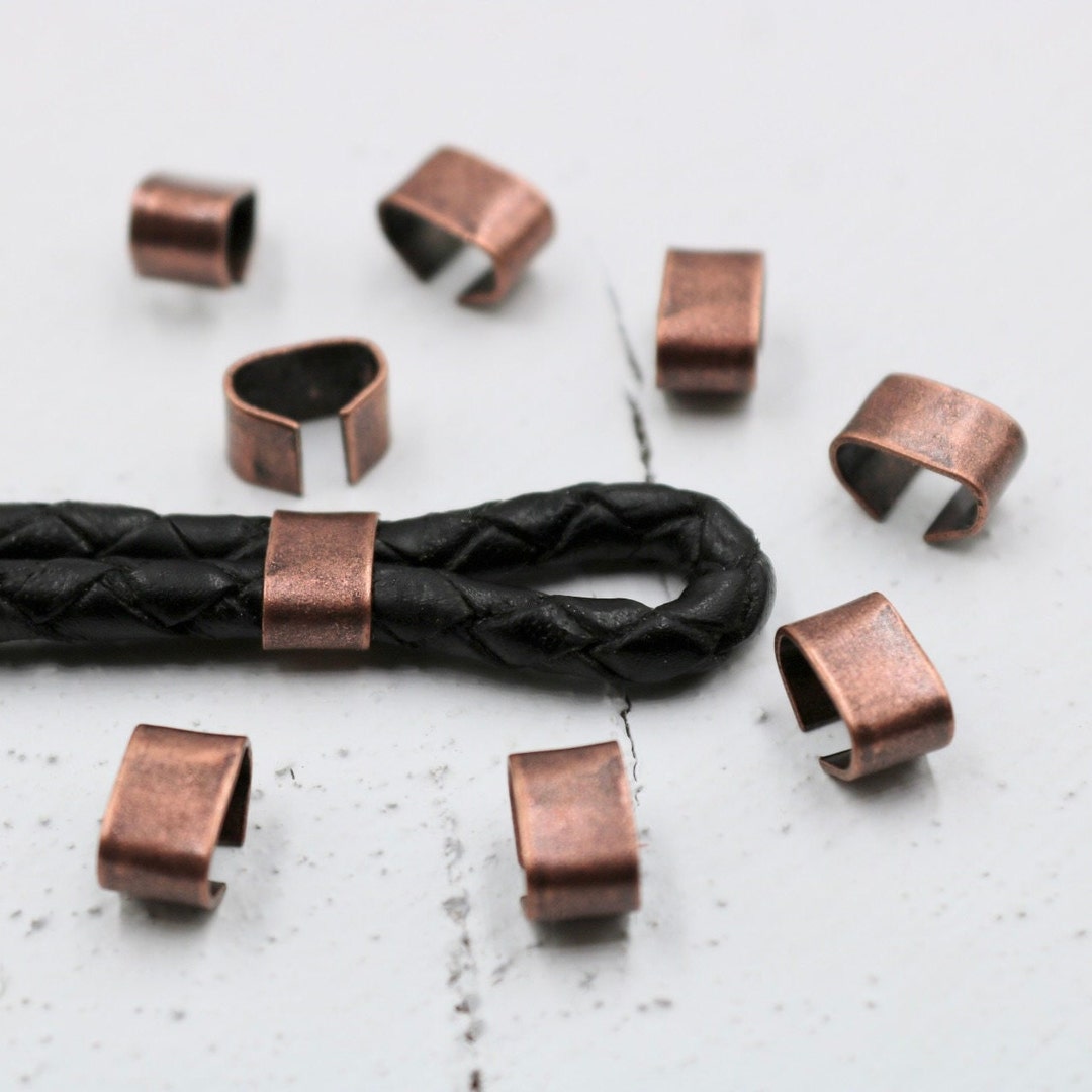 Antique Copper Metal Crimp Beads: Small Fold Over, Jewelry Making (50 ...