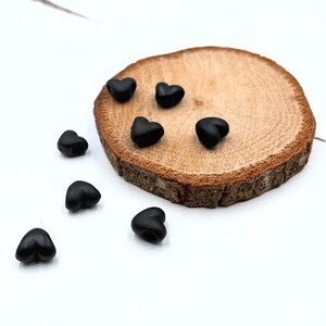 10 Pcs Mini Black Heart Bracelets, Bracelet Heart Charms, Pacer Beads ...