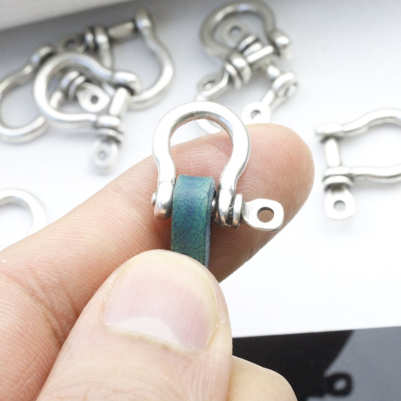 10 Antique Silver Bracelet Connectors: Paracord Clasp, Jewelry Making ...