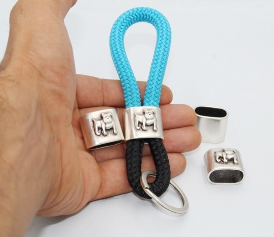 Antique Silver Bulldog Keychain Findings: Zamak Dog Keychains Supply - Etsy