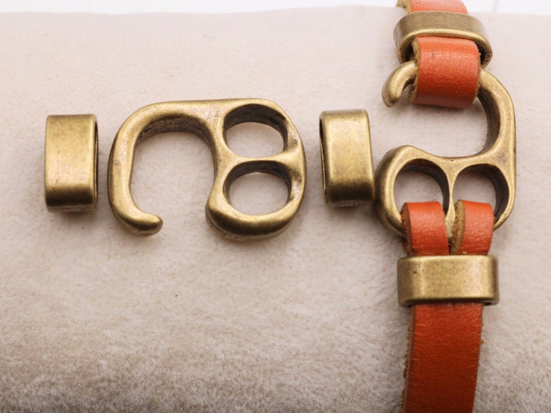 5 Sets Clasp for Leather Bracelet, Bracelet Hook Clasp, With 2 Slider ...