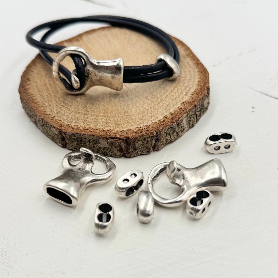 Antique Silver Metal Cord End Caps: DIY Jewelry Supplies (5 Sets) - Etsy