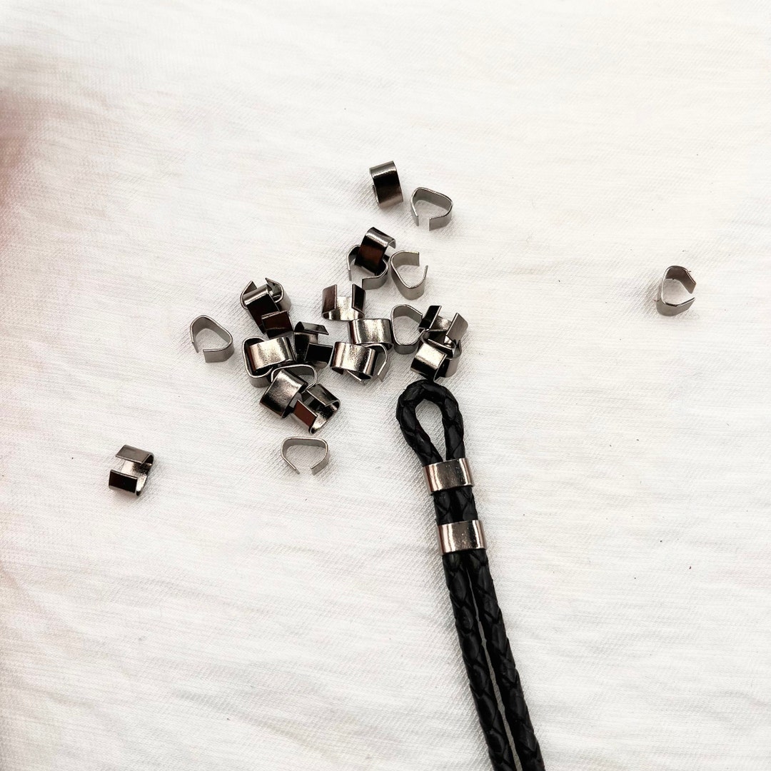 Metal Crimp Small Fold Over Crimp Nice Crimp Beads Leather - Etsy