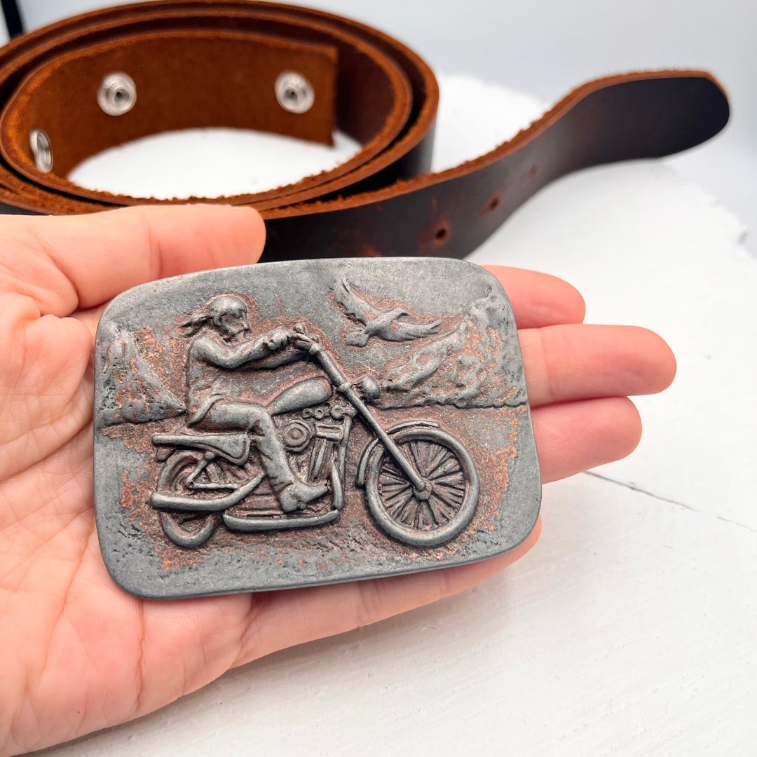 1 Pcs Motorcycle Rider Belt Buckle, Man Rider Belt Buckle Buckles ...