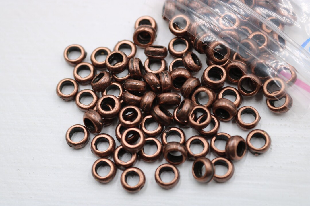 Tiny Round Beads, 5mm Antique Cooper Beads, Intermediate Beads, Cooper ...