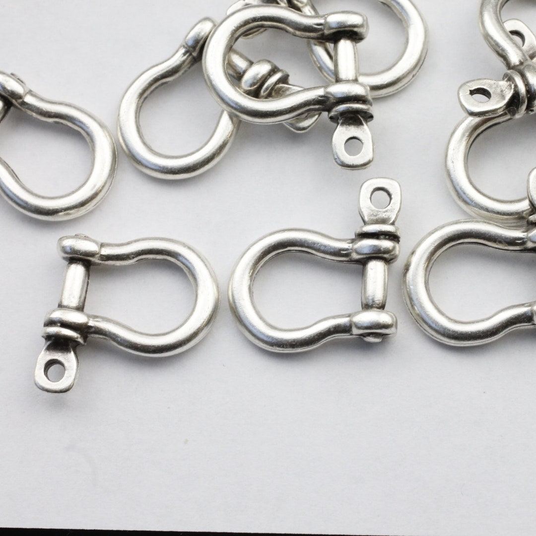 10 Antique Silver Bracelet Connectors: Paracord Clasp, Jewelry Making ...