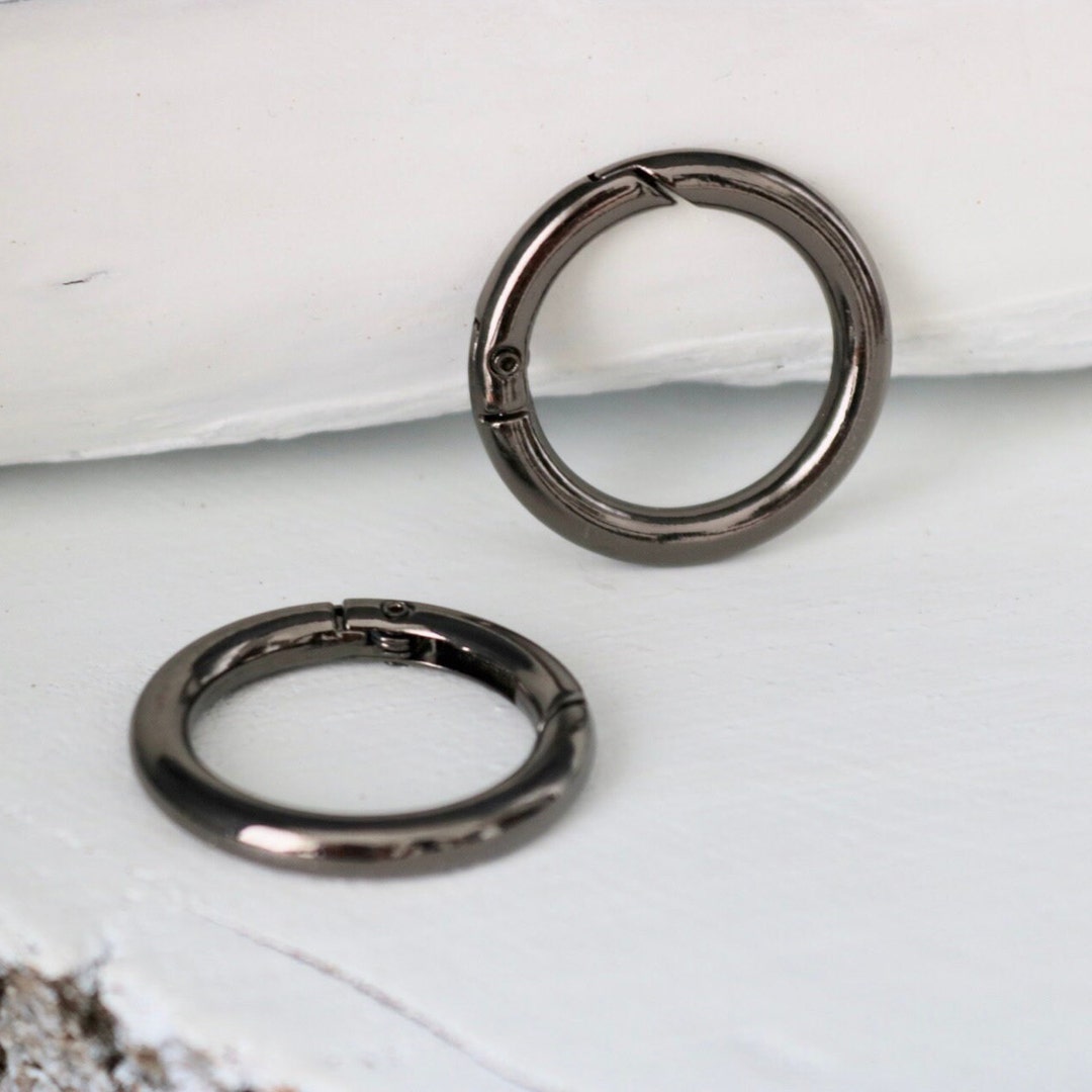 Gun Metal Spring Ring, O Ring Clasp, Brass Spring Ring, Push Clip Clasp ...