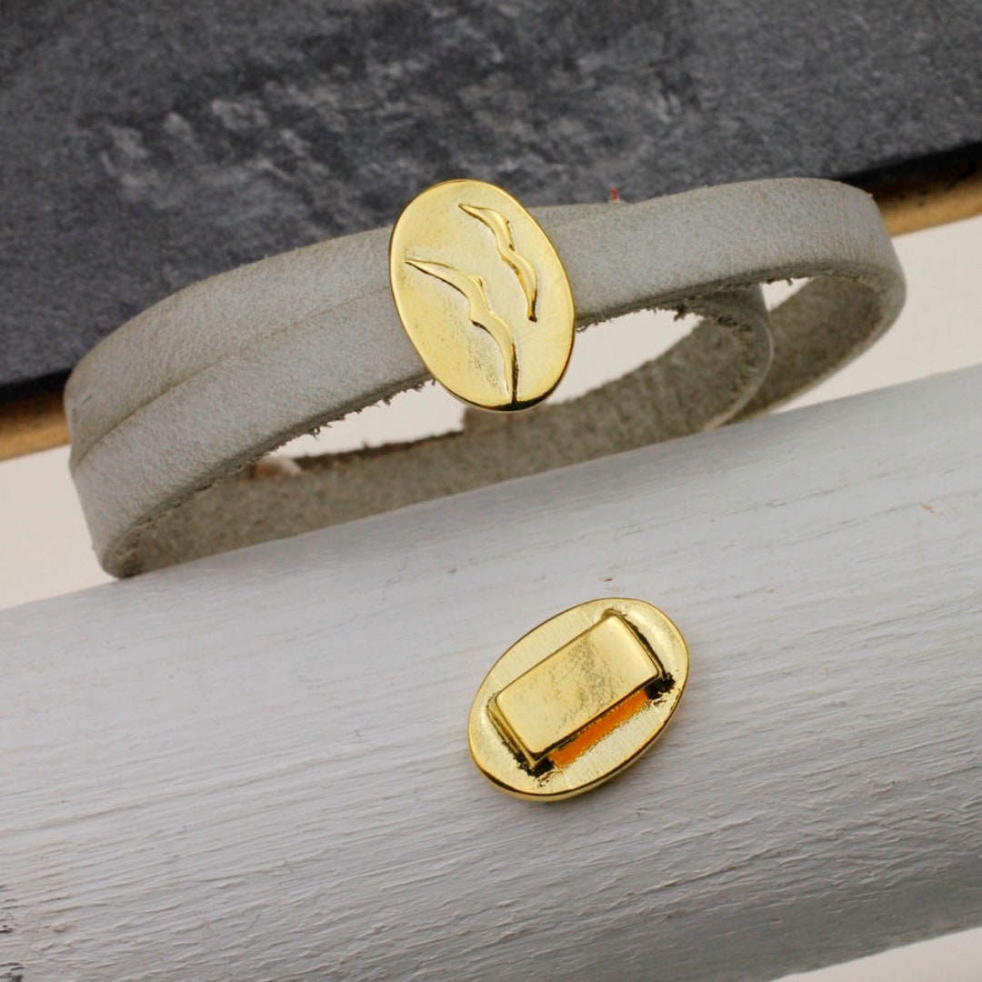 Seagull Beads, Gold Plated Slider Beads, Metal Beads for Bracelet ...
