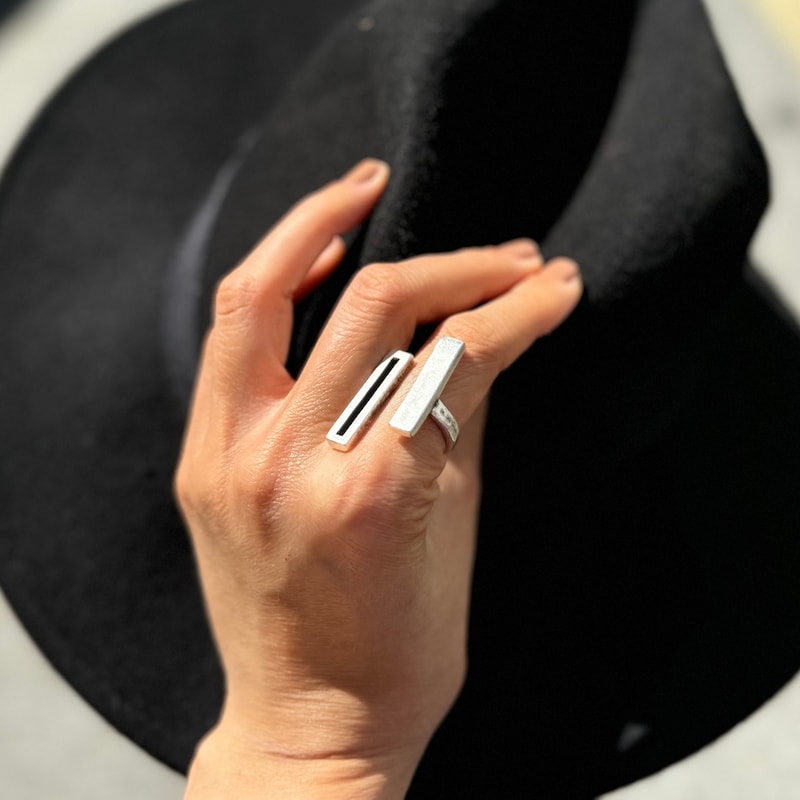 Bar Ring Silver - Etsy