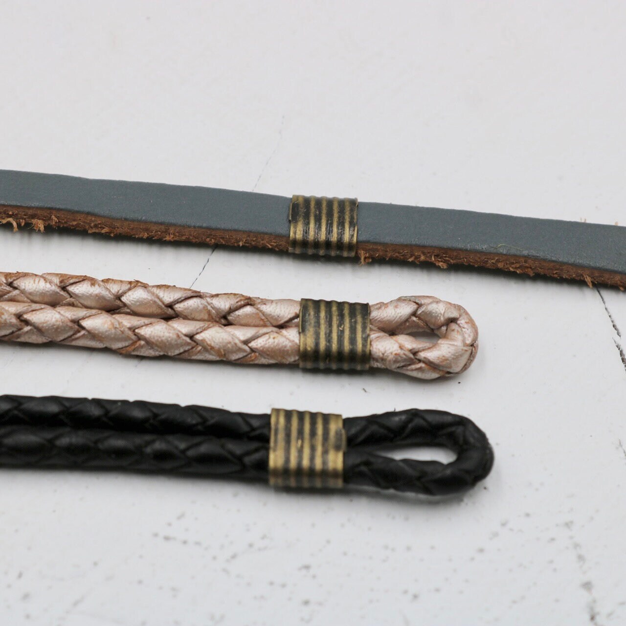 Antique Bronze Crimp Fastener Metal Rectangle Crimp Small - Etsy