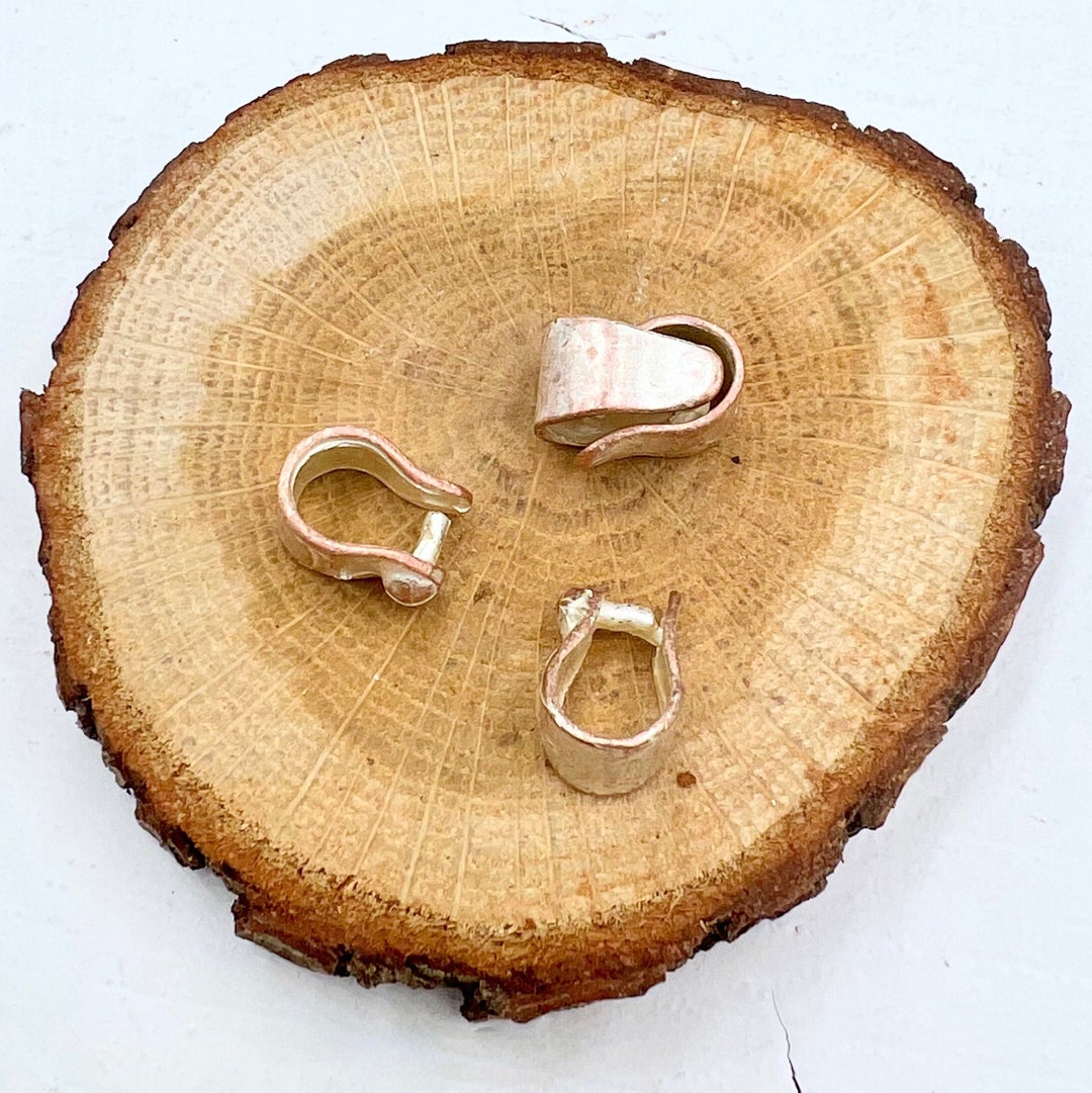 10 Pcs Rose Perlmutt Pendant Bail, Jewelry Bails, Large Simple Pinch ...