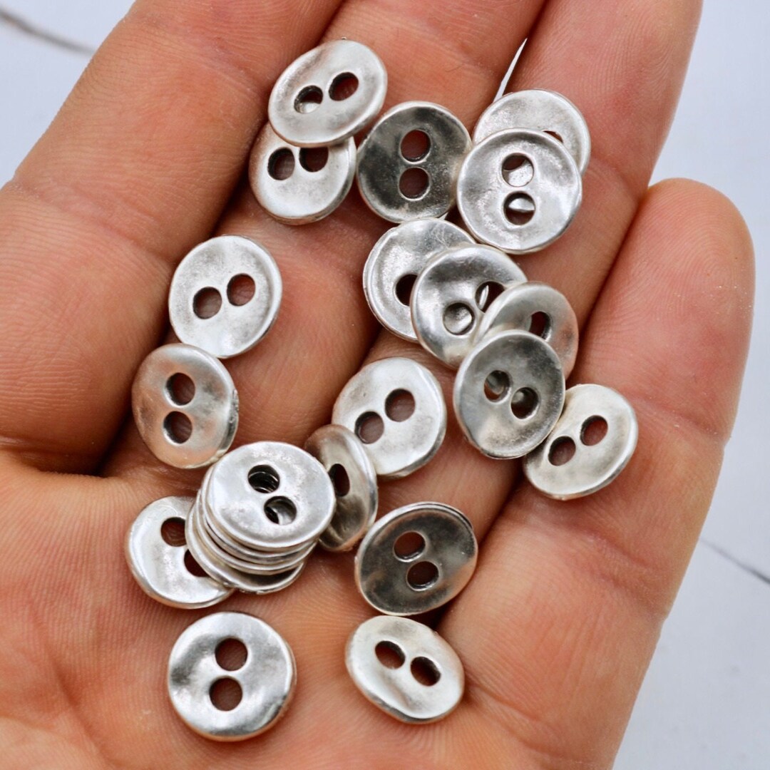 Small Round Button Connector, Button Clasp for Leather Wrap Bracelets ...