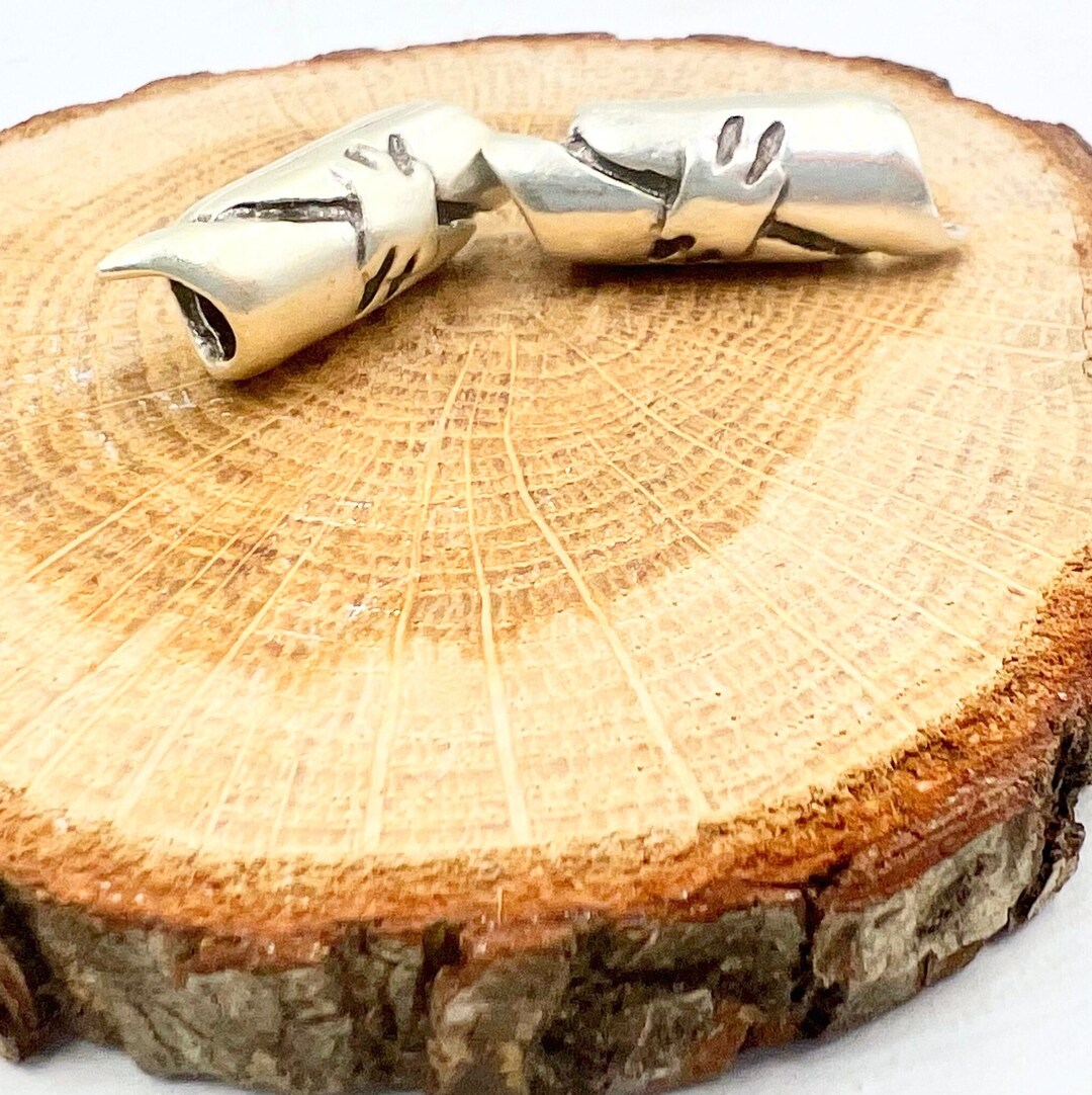 5 Elegant Tube Beads, Metal Slider Beads, Antique Silver Tube Beads ...