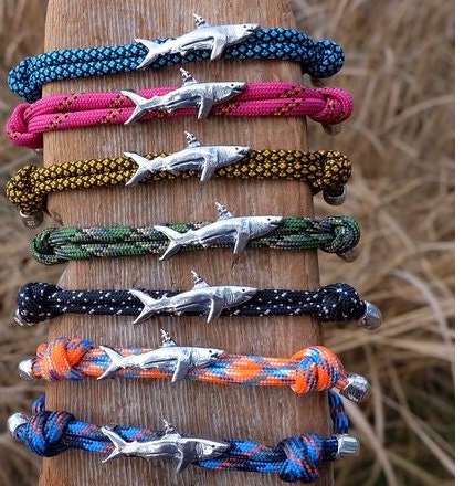 10 Shark Beads Tiny Shark Slider Beads for Bracelet DIY | Etsy