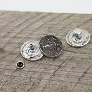10 Coin Rivets, Silver Rivet, Rivet for Leather Craft, Decoration for ...