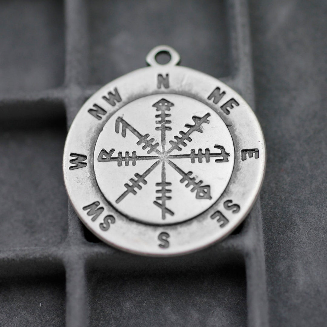 Silver Compass Charms, Compass Pendant, Sterling Silver Plated, Antque ...