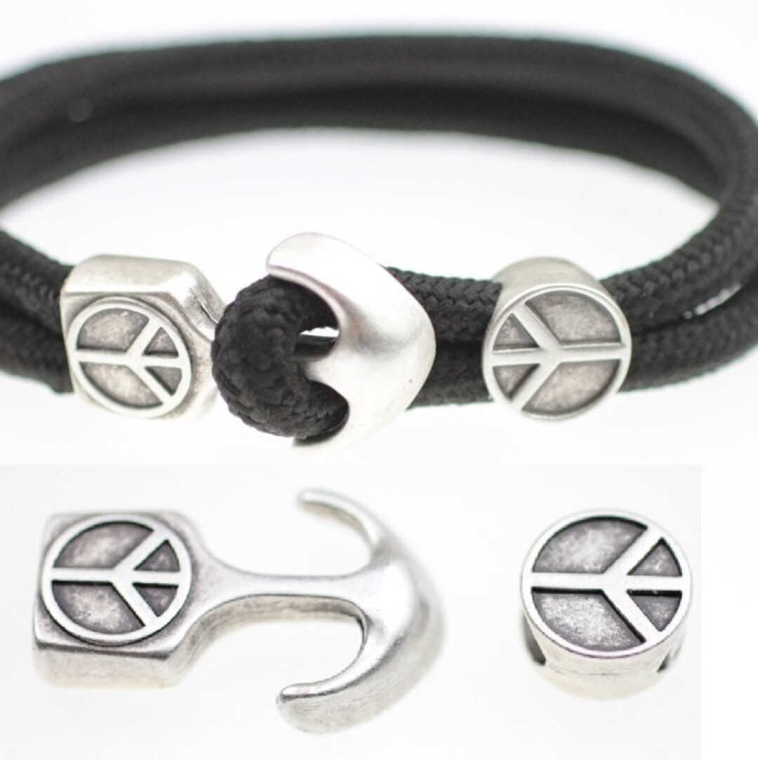 5 Anchor Clasp, Peace Hook Clasp, Silver Plated, Bracelet Clasp ...
