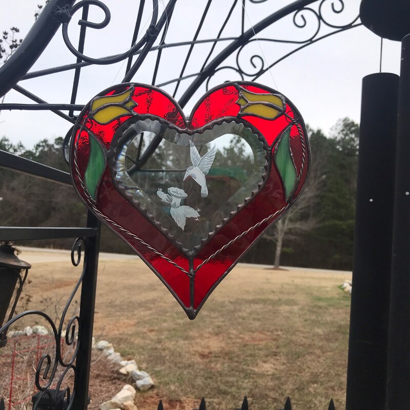 Beveled Glass Heart - Etsy