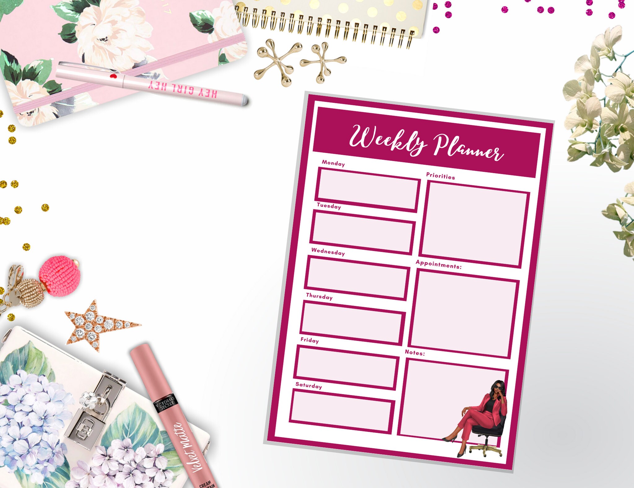 Weekly Planner Sheet - Etsy