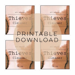 Thieves Cleaner Labels // PRINTABLE DOWNLOAD - Etsy