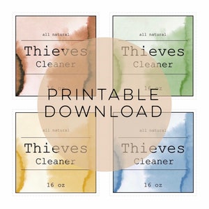 Thieves Cleaner Labels // Colored // PRINTABLE DOWNLOAD - Etsy