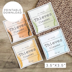 Thieves Cleaner Labels // Colored // PRINTABLE DOWNLOAD - Etsy