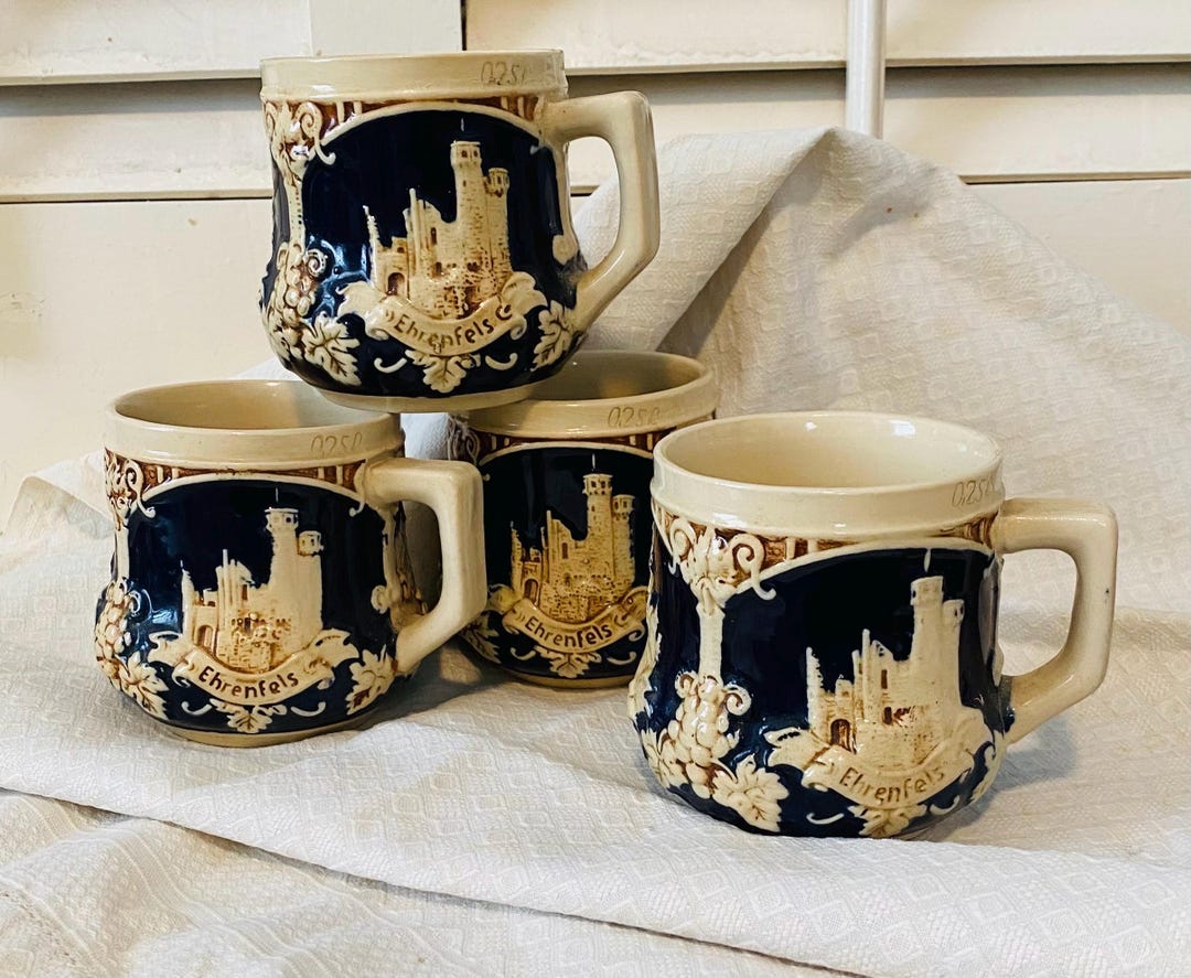 Vintage German Beer Stein Mugs Set of FOUR - Etsy