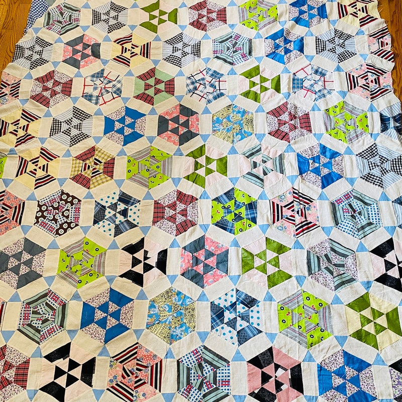 Hexagon Quilt - Etsy