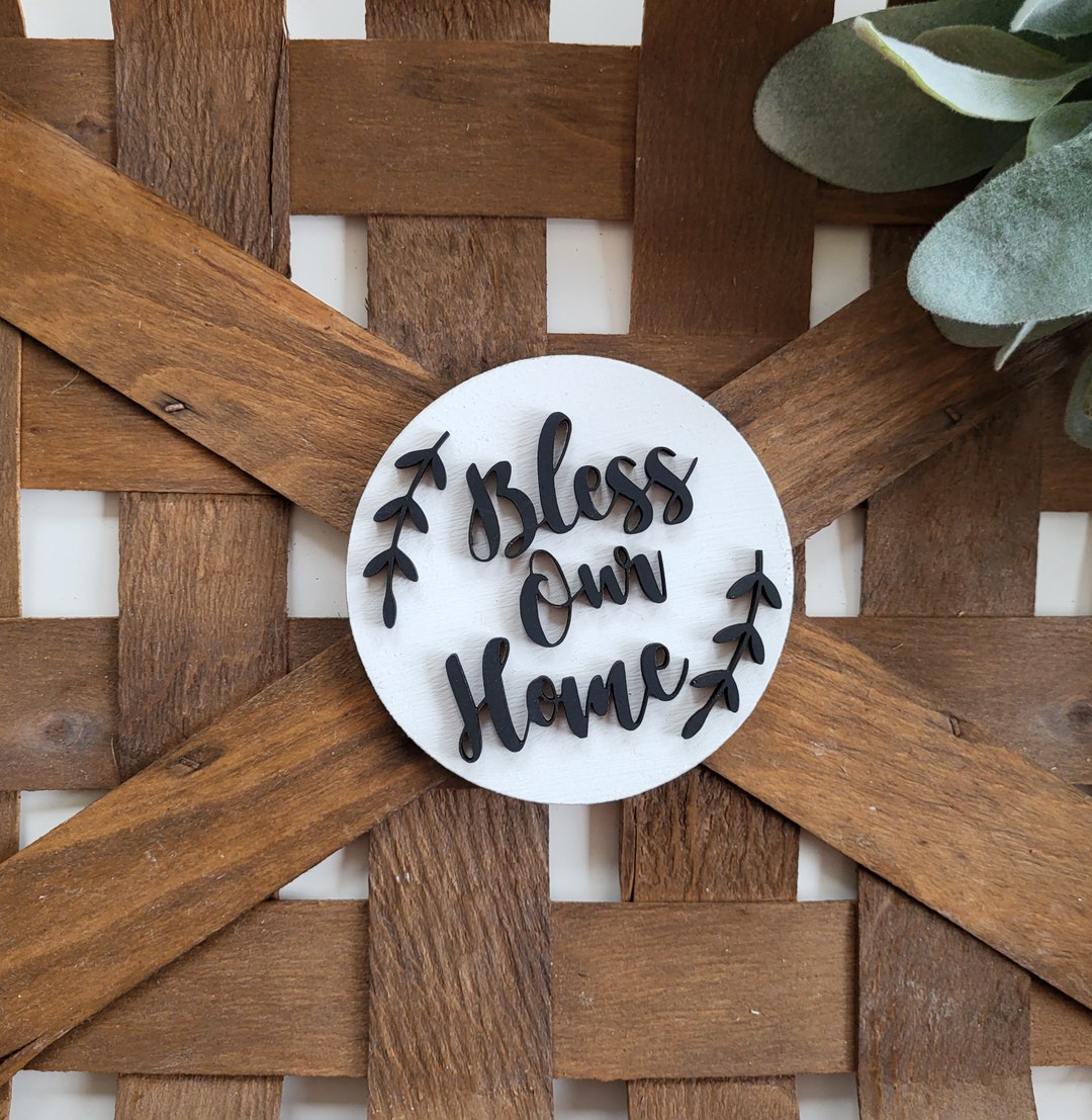 Interior Part for Interchangeable Plate Bless Our Home, Country House ...