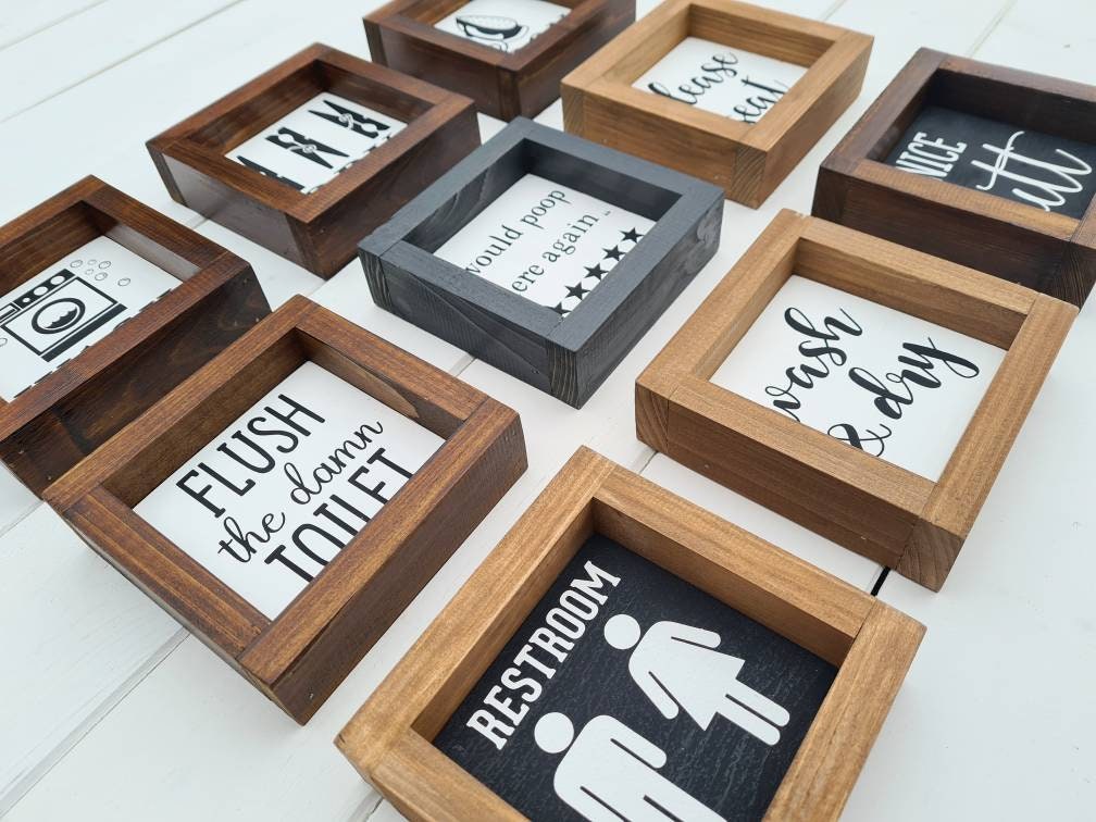 Mini Signs bath & Laundry Cute Little Signs to - Etsy