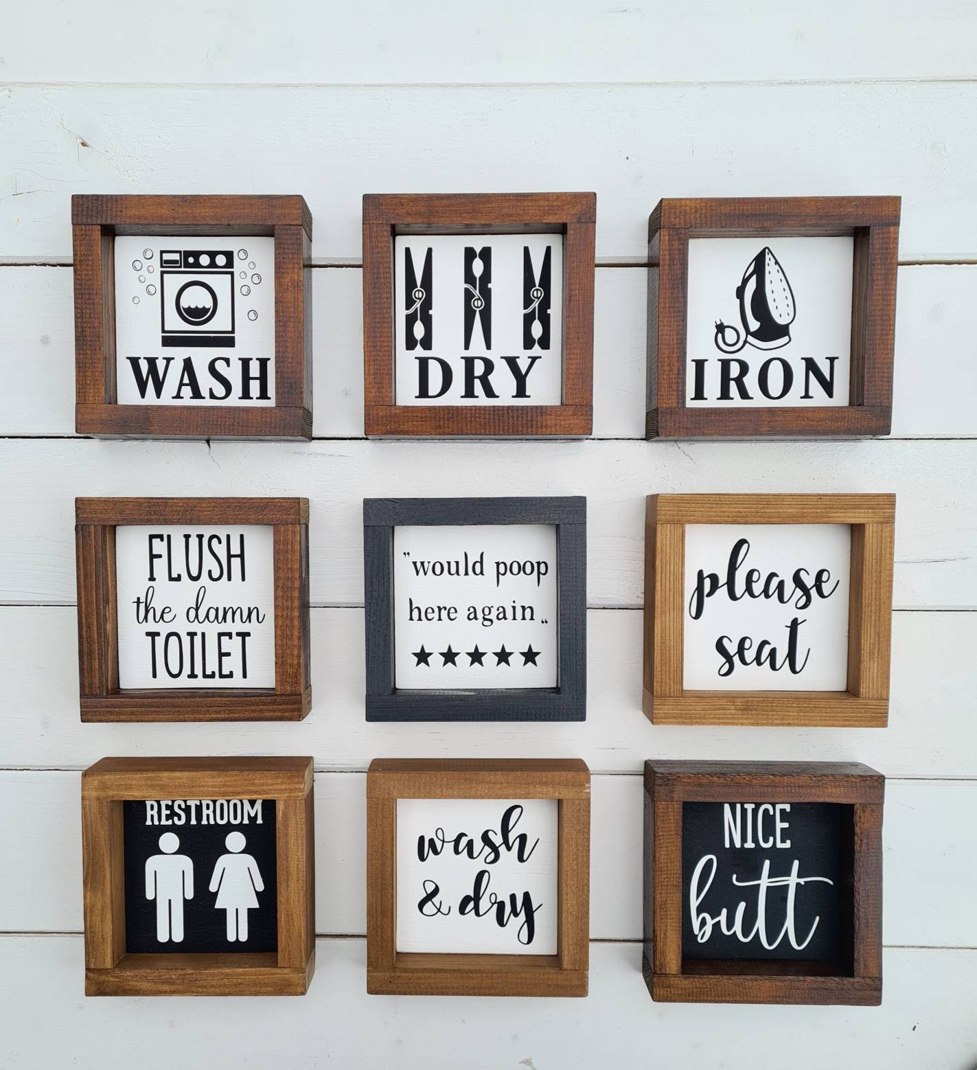 Mini Signs bath & Laundry Cute Little Signs to - Etsy