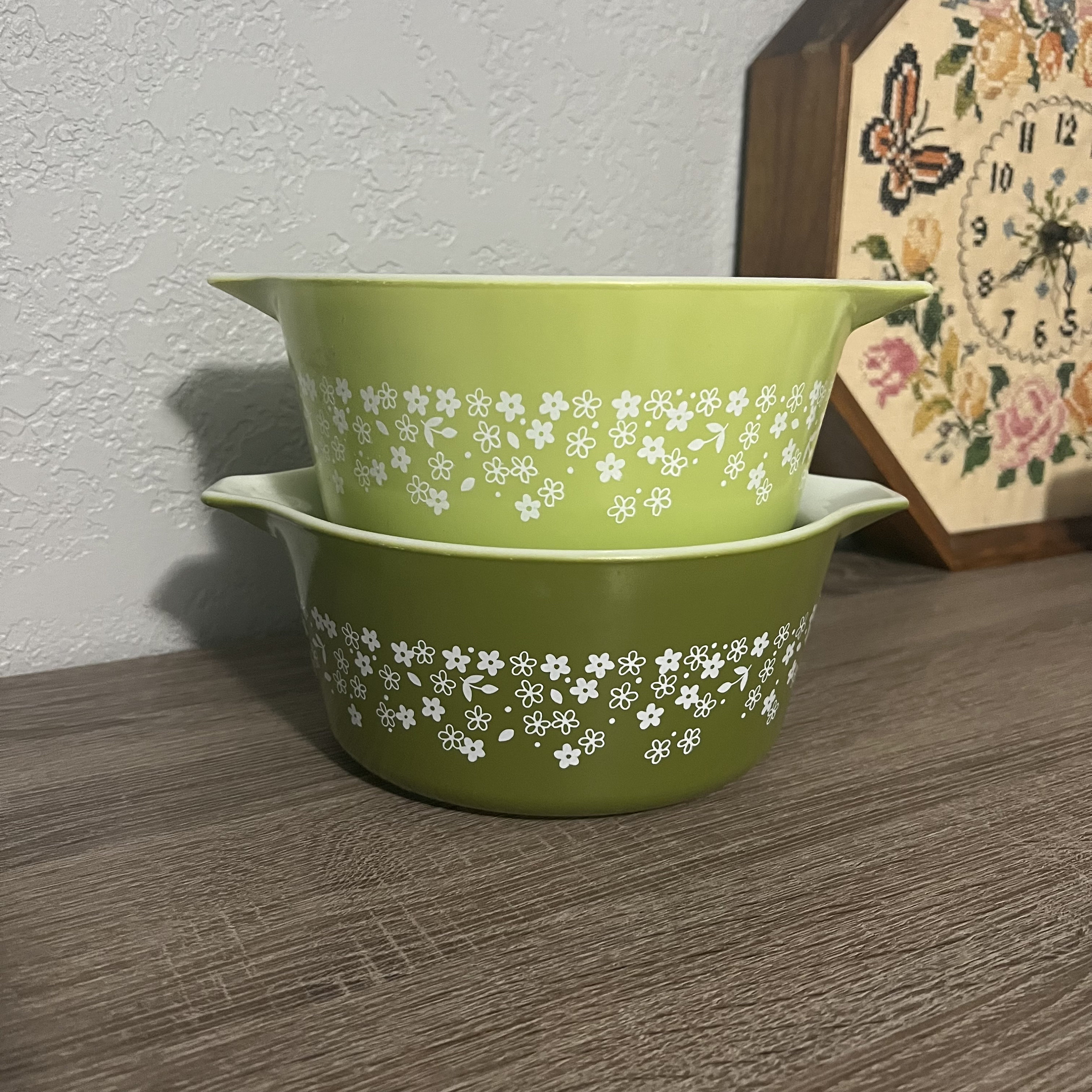 1970s Vintage Pyrex Spring Blossom 2 Casseroles 474-B, Set of 2 - Etsy