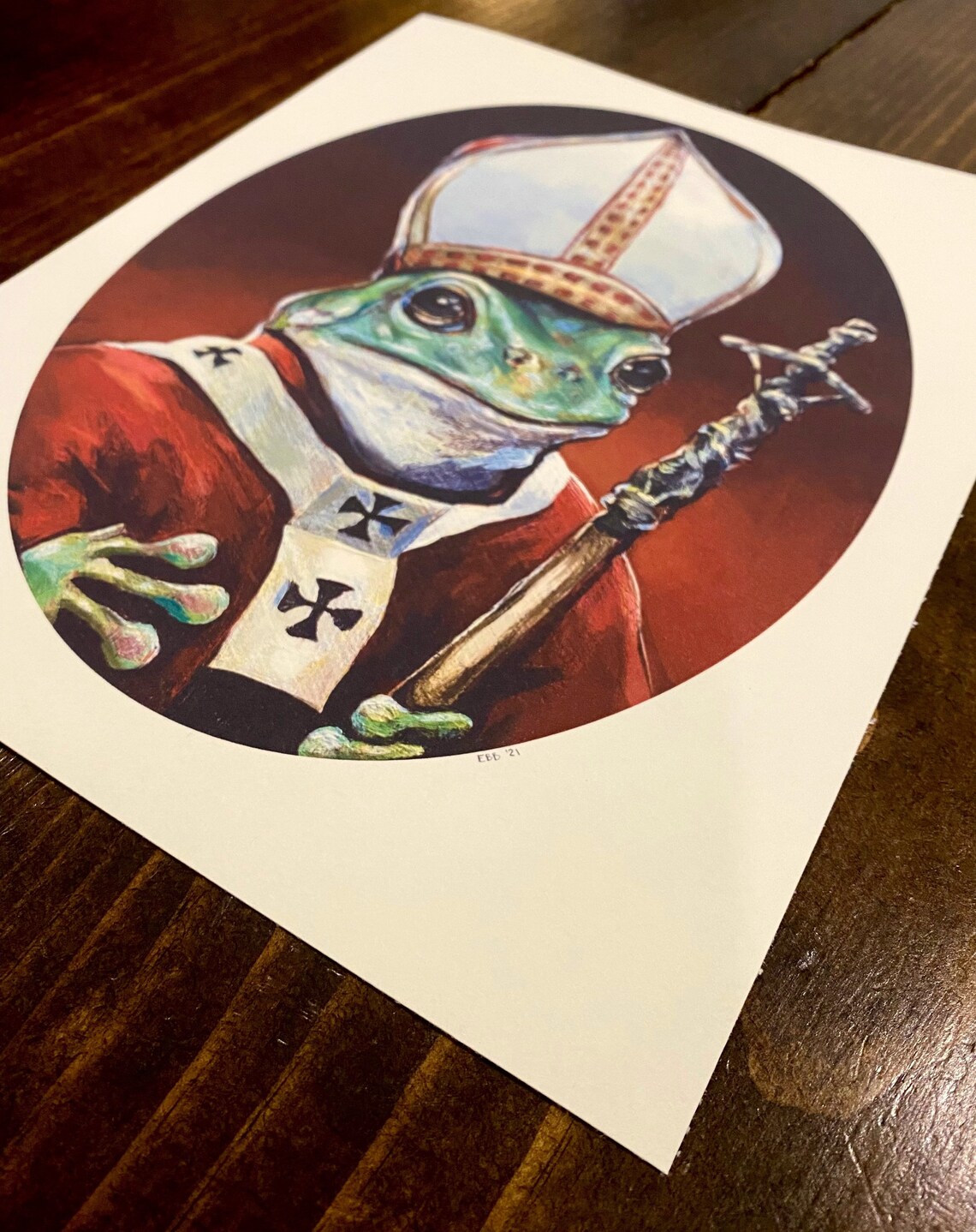 Pope John Frog the First Print Signed & Dated Classical - Etsy