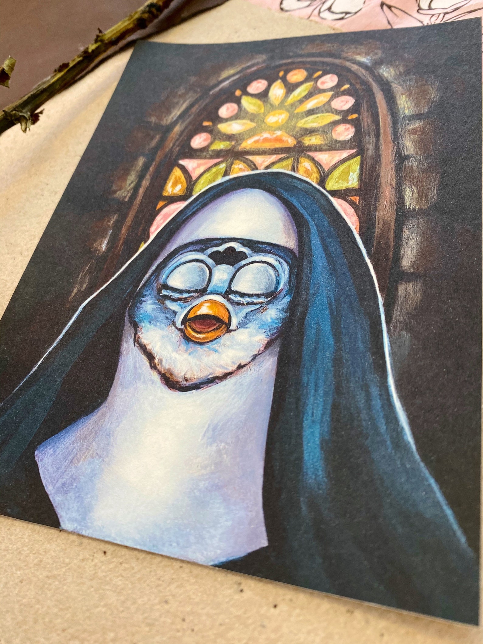 A Sisters Prayer Furby Print Signed & Dated 5x7 Quirky Art | Etsy