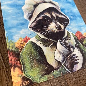 June & Violet Raccoon Art Print Signed and Dated - Woodland Vintage ...