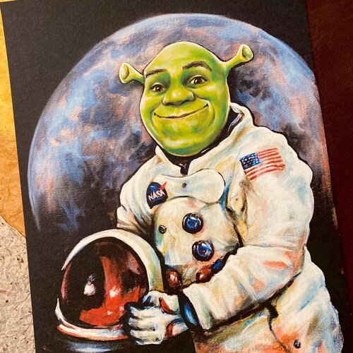 Cherub Shrek Print Signed & Dated Renaissance 8 X 8 Print on - Etsy