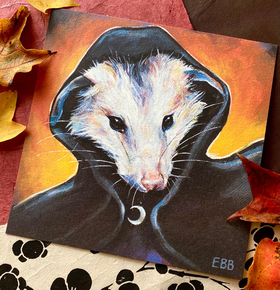 Abigail the Possum Art Print #1-15 Batch A - Opposum Spooky Halloween ...
