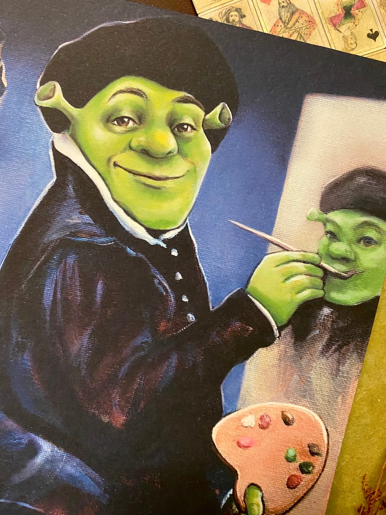 Artist Shrek Print Signed & Dated Renaissance 8 X 8 Print on - Etsy